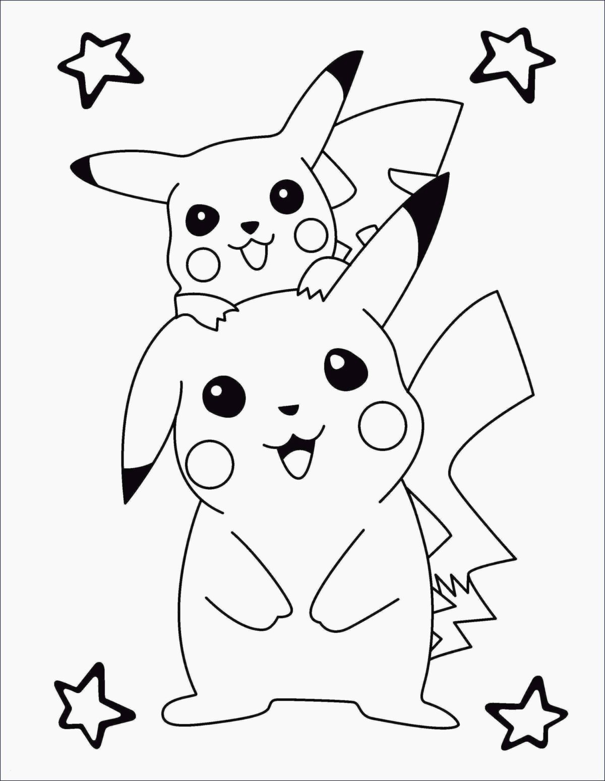 Ausmalbilder Pikachu | Kostenlos Malvorlagen zum Ausdrucken