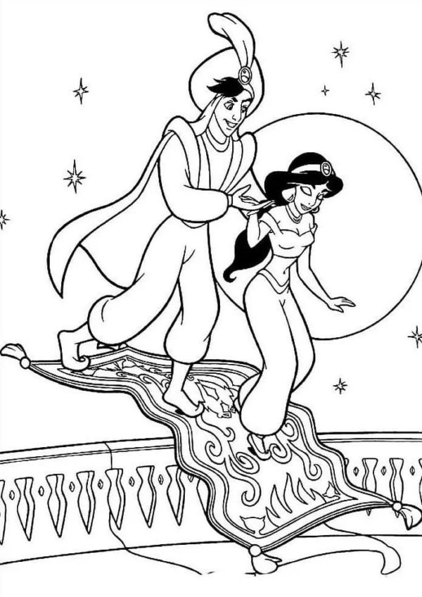 Disegni di Aladdin da colorare - 100 immagini per la stampa gratuita