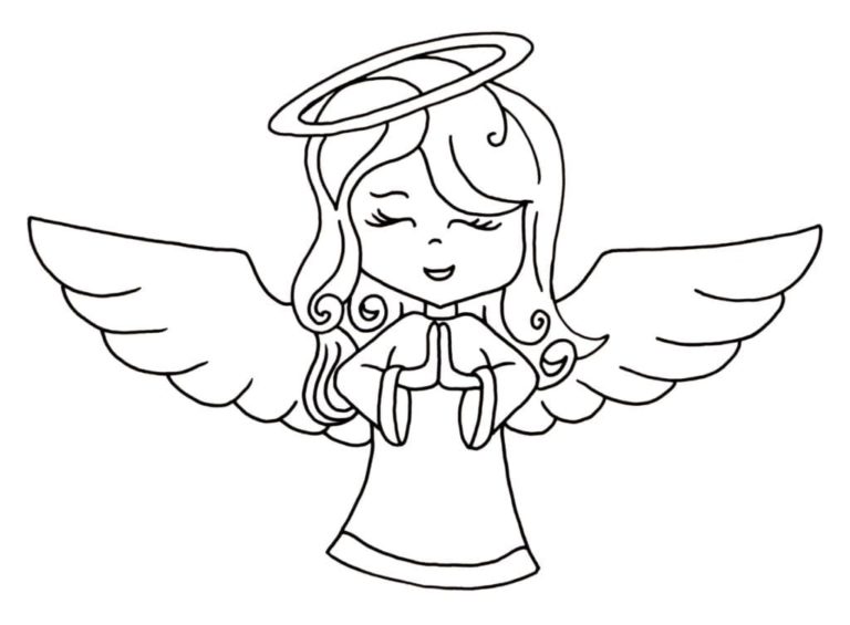 Disegni di Angeli da colorare - 100 immagini per la stampa gratuita