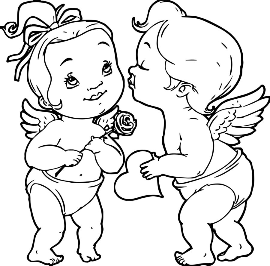 Disegni di Angeli da colorare - 100 immagini per la stampa gratuita