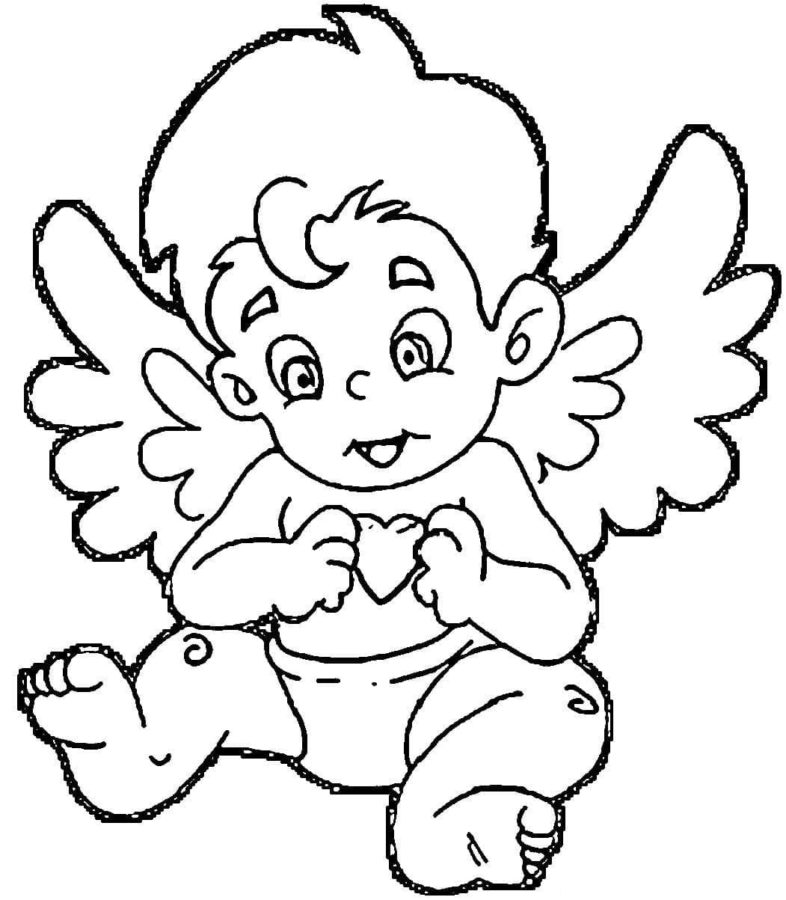 Disegni di Angeli da colorare - 100 immagini per la stampa gratuita