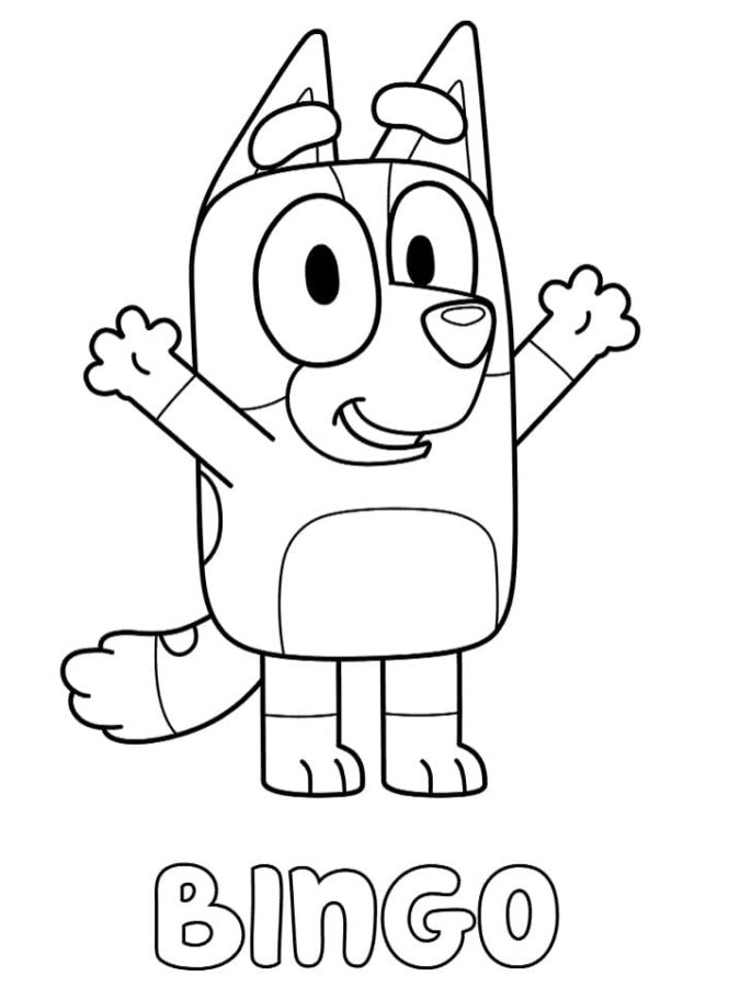 Coloriage Bluey à imprimer