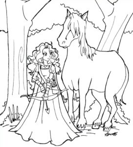 Kolorowanki Merida Waleczna - 100 darmowych kolorowanek do wydruku