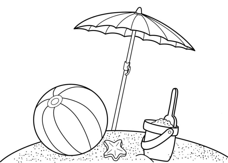 Ausmalbilder Strand | Kostenlos Malvorlagen zum Ausdrucken