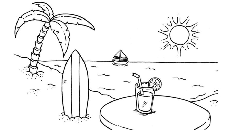 Ausmalbilder Strand | Kostenlos Malvorlagen zum Ausdrucken