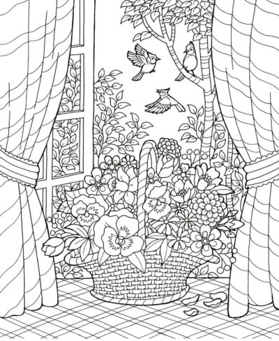 Scenery Coloring Pages for Adults | 60 Pictures Free Printable
