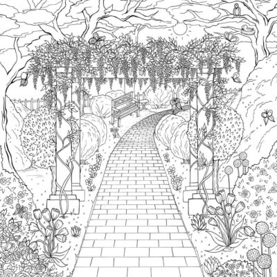 Scenery Coloring Pages for Adults | 60 Pictures Free Printable
