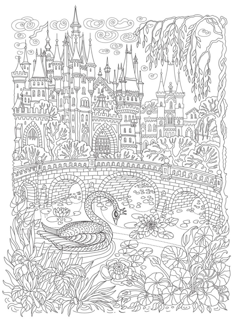 Scenery Coloring Pages for Adults | 60 Pictures Free Printable