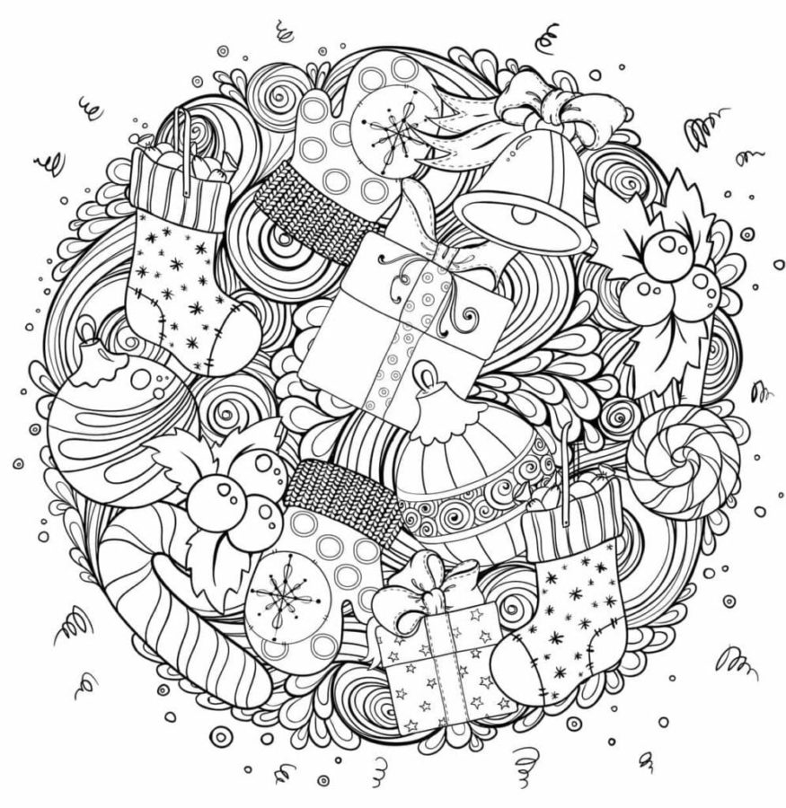 Christmas - Coloring Pages for Adults | 110 Pictures Free Printable
