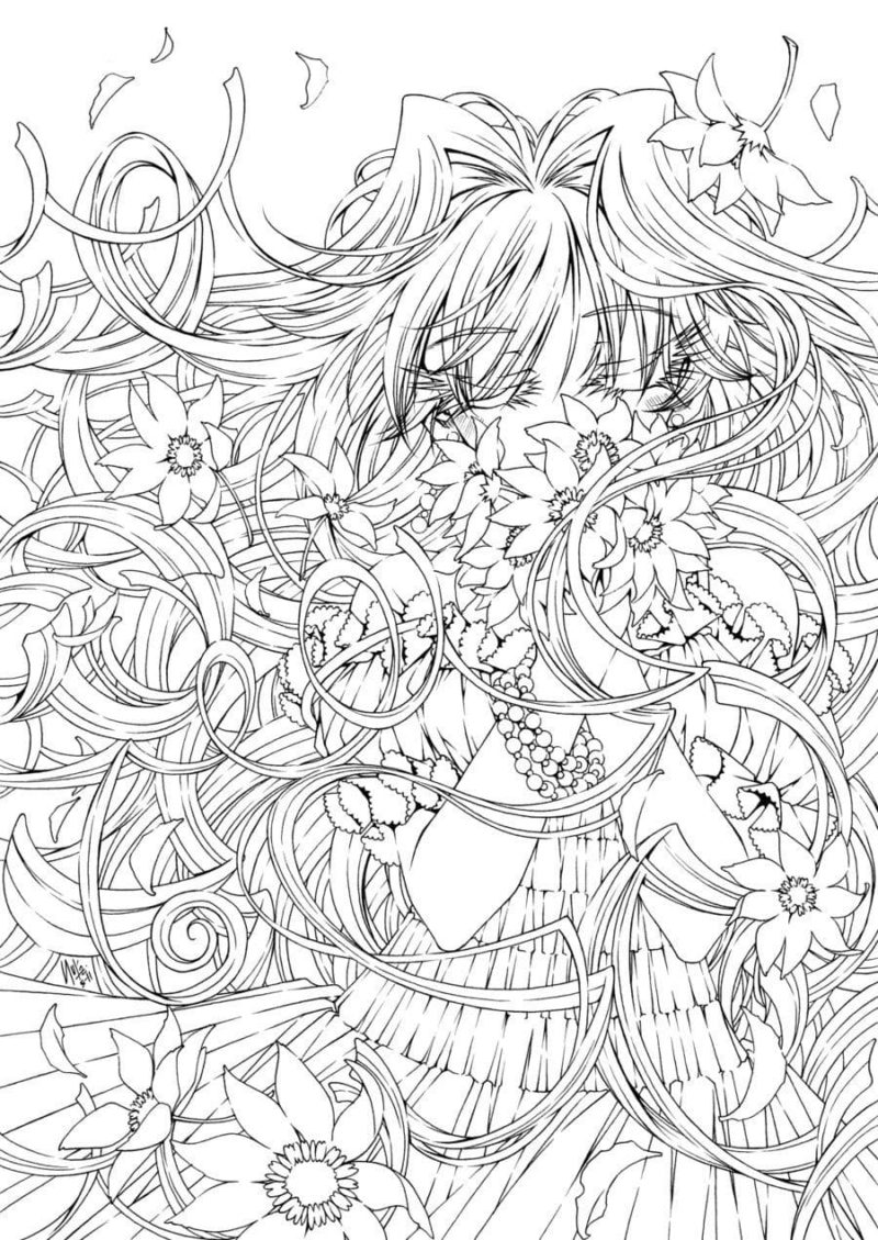 Anime Coloring Pages for Adults