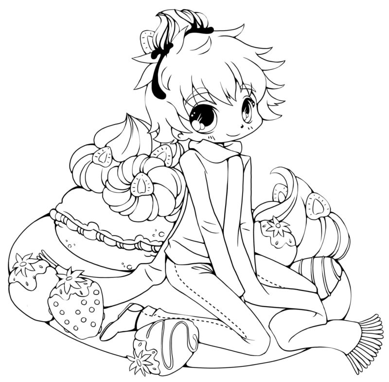 Anime Coloring Pages for Adults