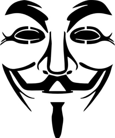 Kolorowanki Maska Anonymous