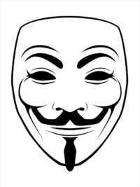 Kolorowanki Maska Anonymous