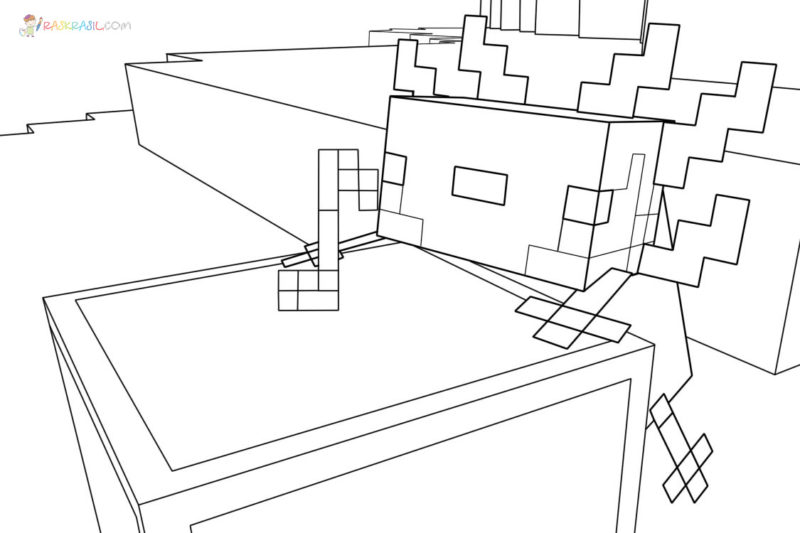 Axolotl Minecraft Coloring Pages