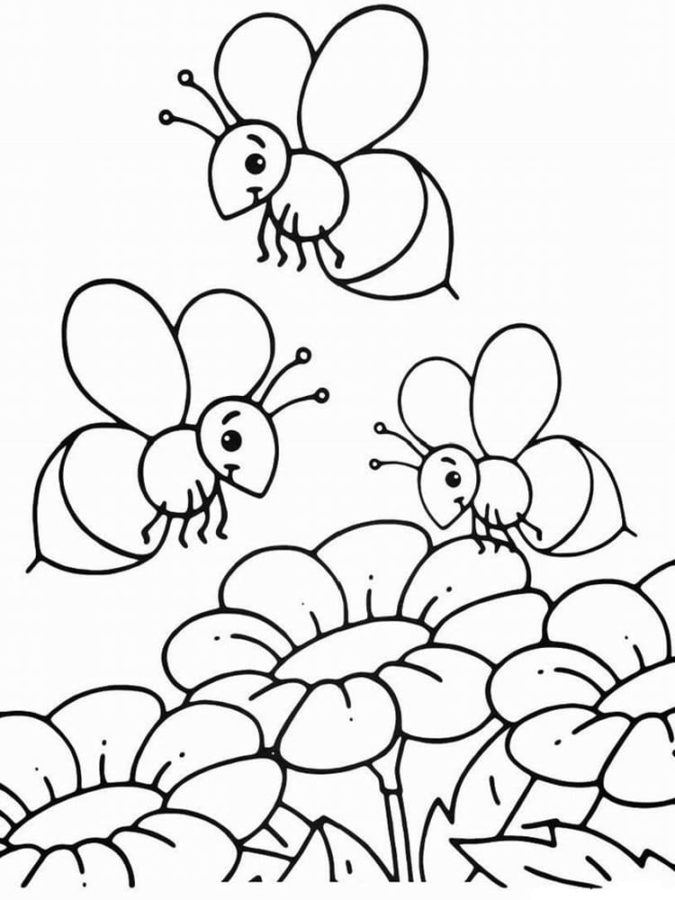 Dibujos de Abejas para colorear - 100 imágenes para imprimir gratis