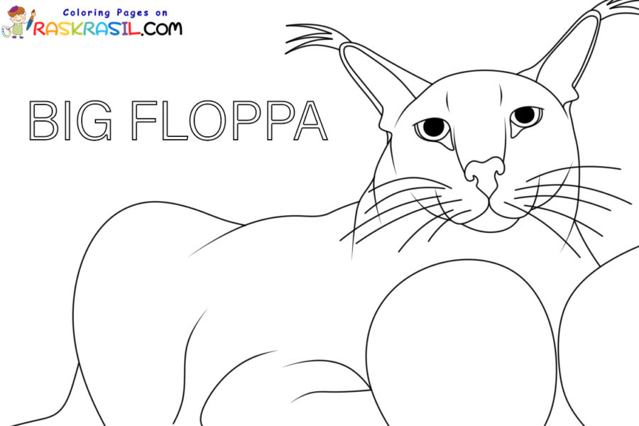 Desenhos de Big Floppa para Colorir