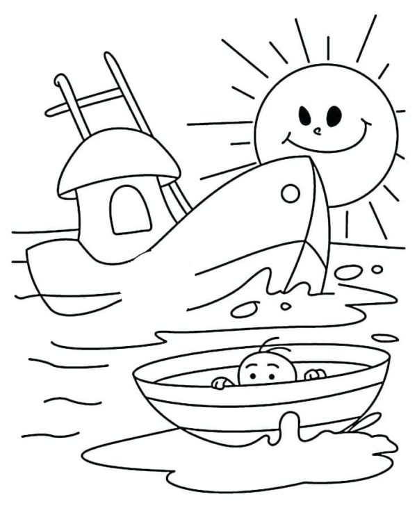 Disegni di Barche da colorare - 100 immagini per la stampa gratuita