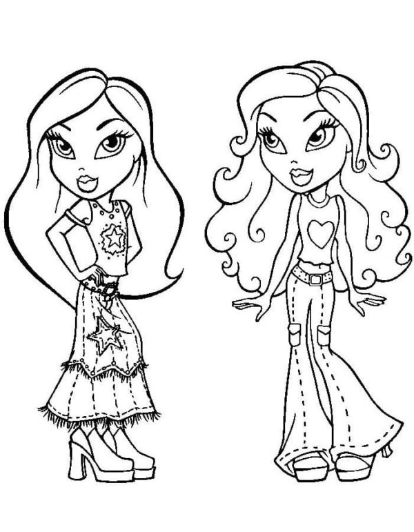 Dibujos de Bratz para colorear - 100 imágenes para imprimir gratis