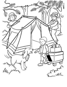 Coloriage Camping - 100 images pour une impression gratuite