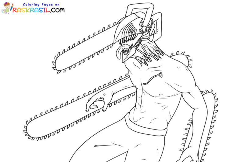 Chainsaw Man Coloring Pages | Free Printables