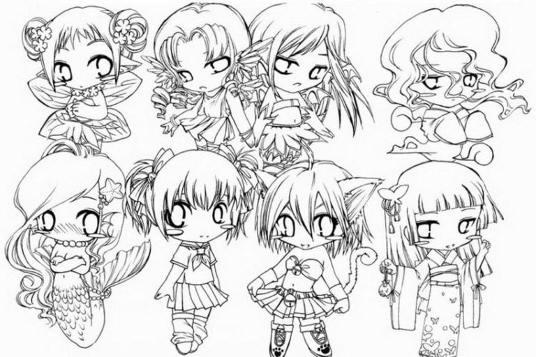 Chibi Coloring Pages | 100 Pictures Free Printable