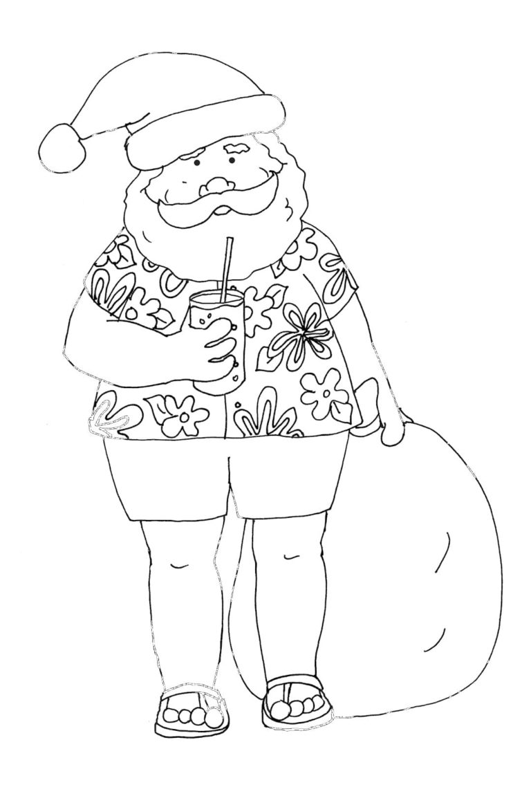 Christmas In July Coloring Pages