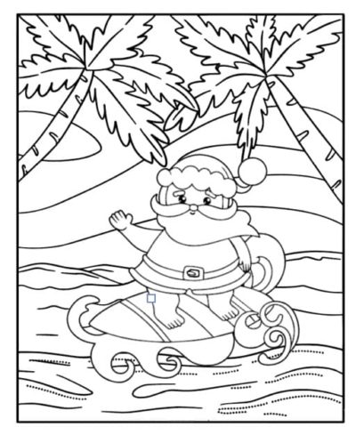 Christmas In July Coloring Pages