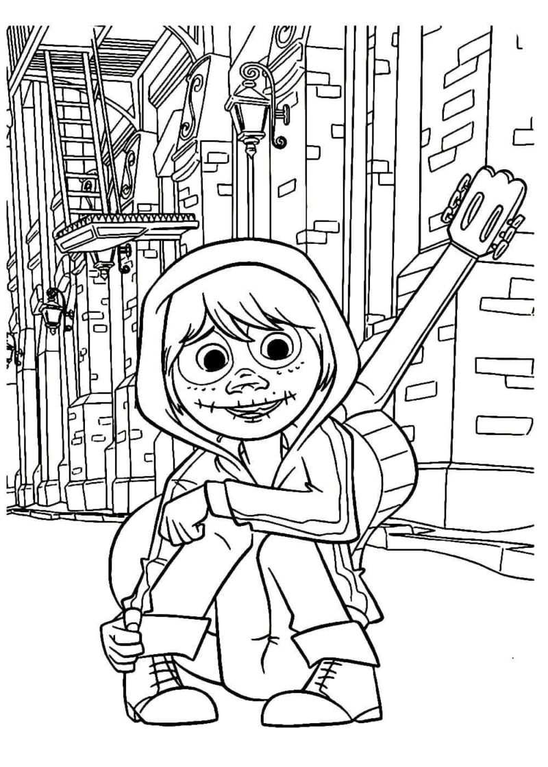 Desenhos do Coco - Viva - A Vida É uma Festa para Colorir