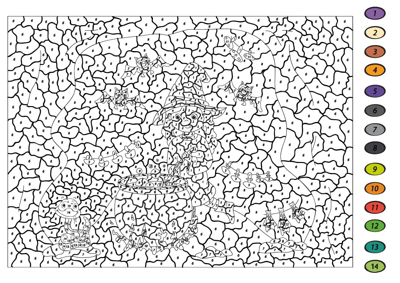 Advanced Color By Number Printables Advanced Color By Number Printables