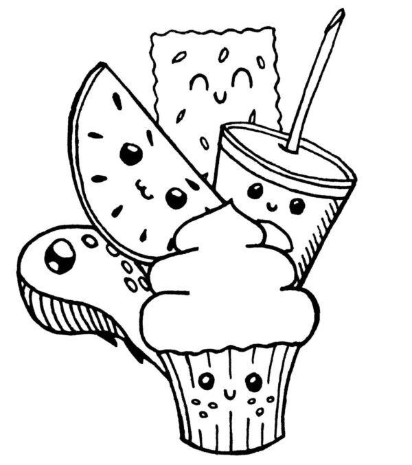 Ausmalbilder Süßes Essen | Malvorlagen zum Ausdrucken