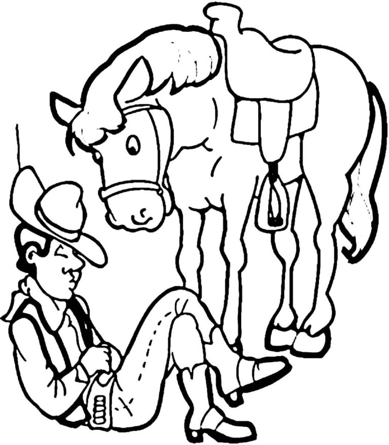 Ausmalbilder Cowboy | Kostenlos Malvorlagen zum Ausdrucken