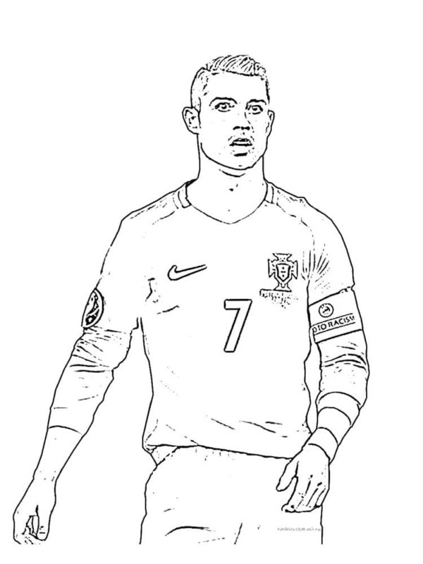 Desenhos do Cristiano Ronaldo para Colorir