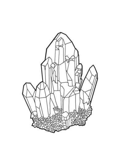 Crystal Coloring Pages