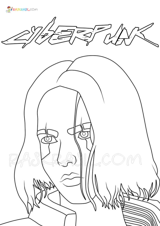 Kolorowanki Cyberpunk 2077 - Wydrukuj za darmo na RASKRASIL.COM
