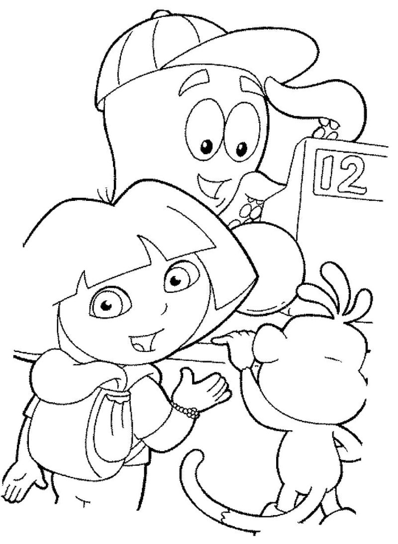 Dora the Explorer Coloring Pages | 100 Pictures Free Printable