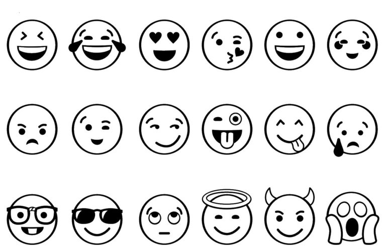 Disegni di Emoji da colorare - 65 immagini gratuite per la stampa