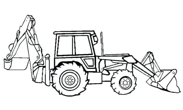 Coloriage Pelleteuse gratuit à imprimer