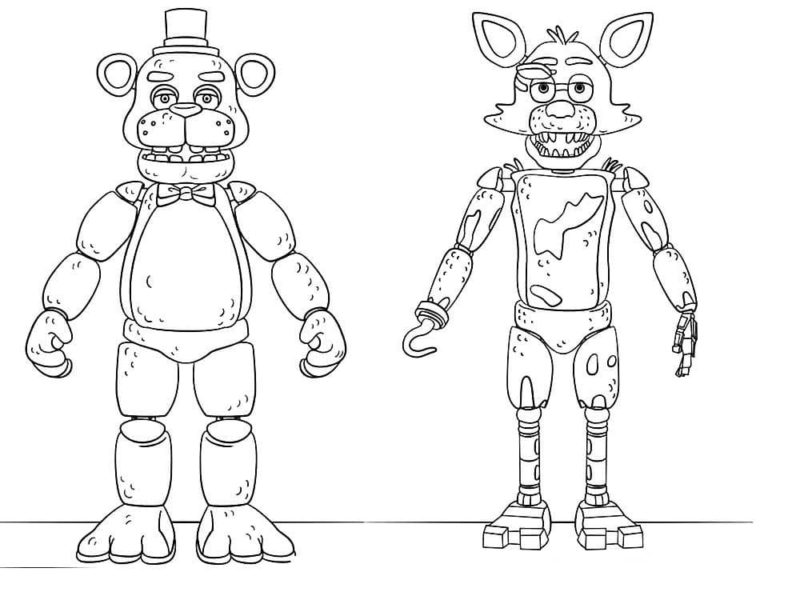 FNAF Foxy Coloring Pages