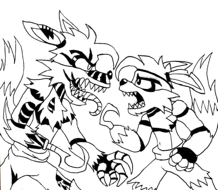 FNAF Foxy Coloring Pages