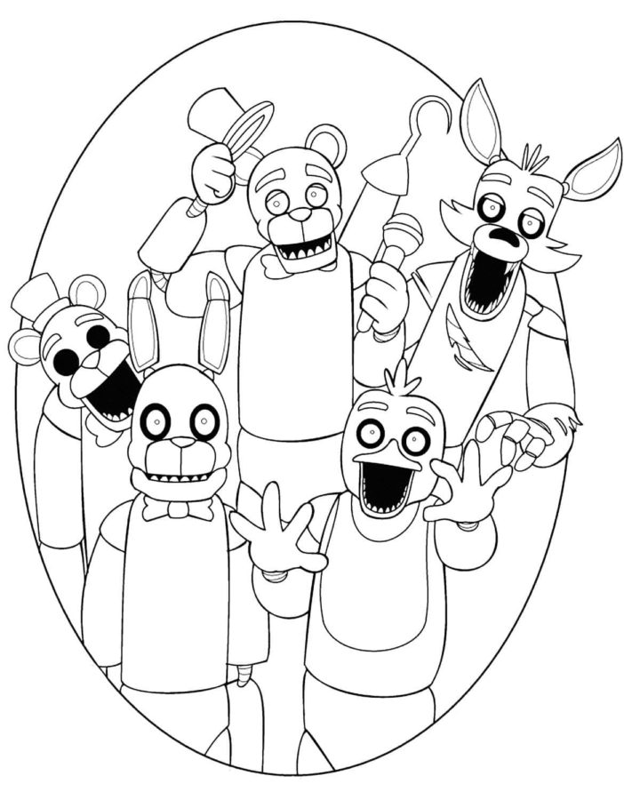 FNAF Foxy Coloring Pages