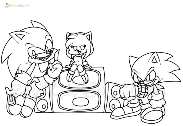 Friday Night Funkin Coloring Pages