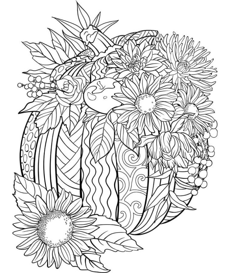 Fall Coloring Pages for Adults | 100 Pictures Free Printable