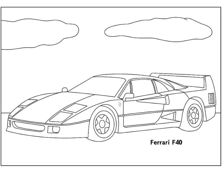 Disegni di Ferrari da colorare