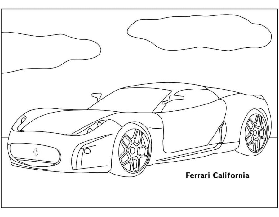Disegni di Ferrari da colorare