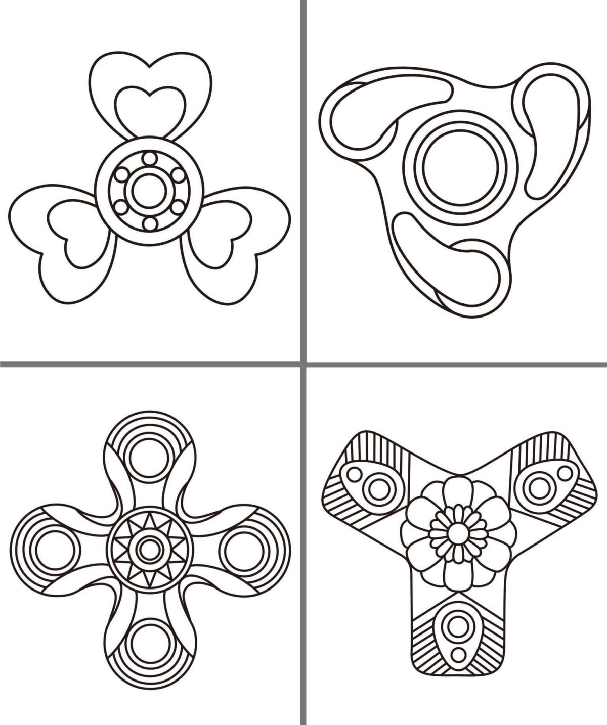 Fidget Spinner Coloring Pages