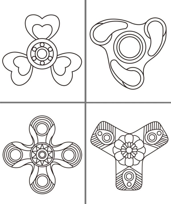 Fidget Spinner Coloring Pages