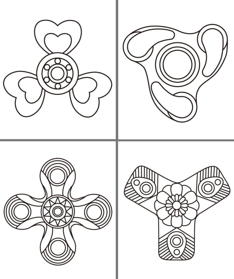 Fidget Spinner Coloring Pages