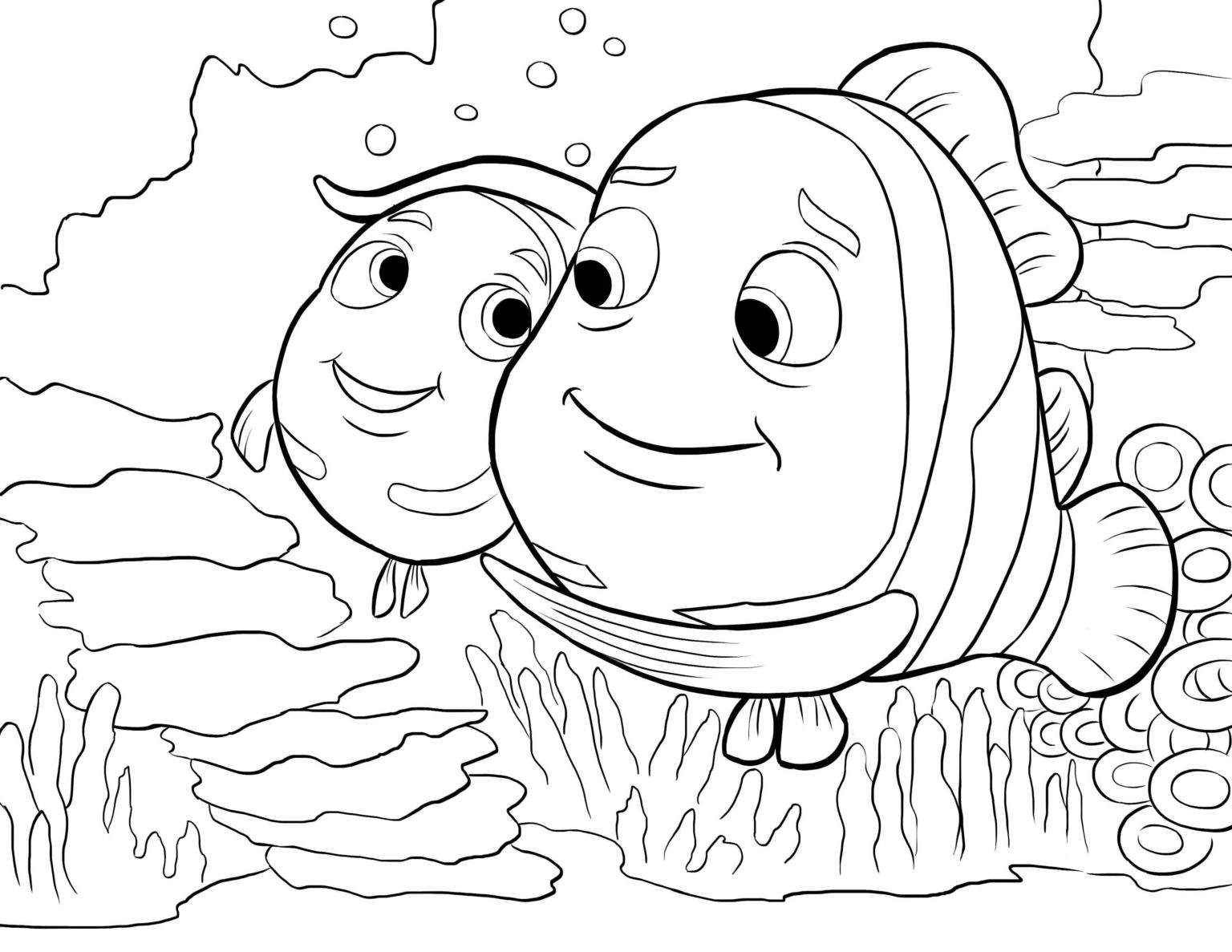 Coloriage Le monde de Nemo à imprimer