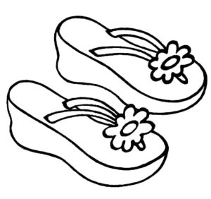 Desenhos de Chinelos para Colorir