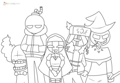 Friday Night Funkin Coloring Pages